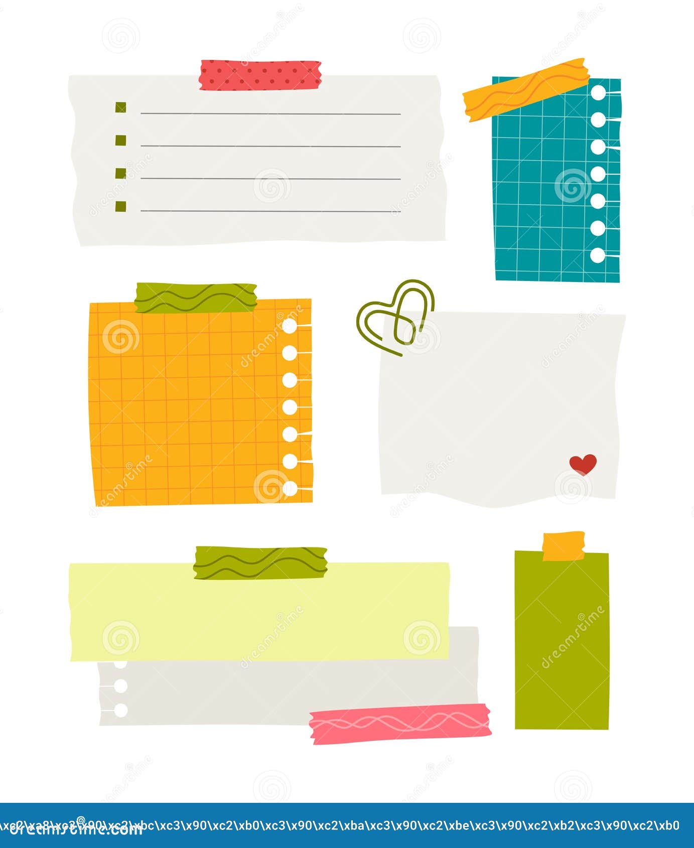 Paper Sticker Various Notes are Personal. Accessories for Organizing ...