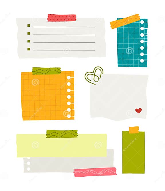 Paper Sticker Various Notes are Personal. Accessories for Organizing ...