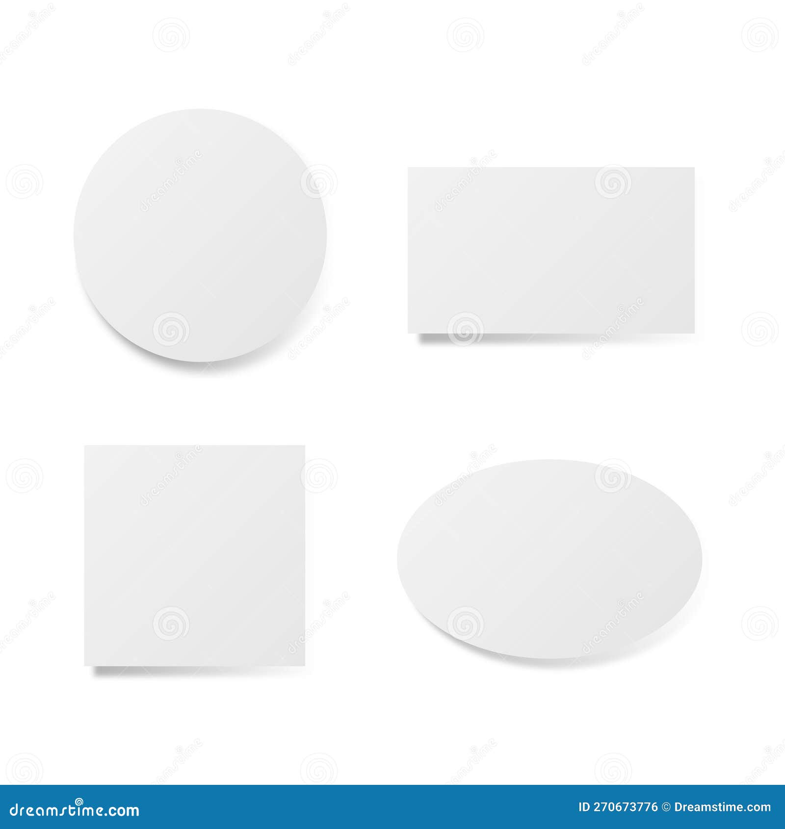 Paper Stickers. Adhesive Tags in Different Shapes Stock Vector ...