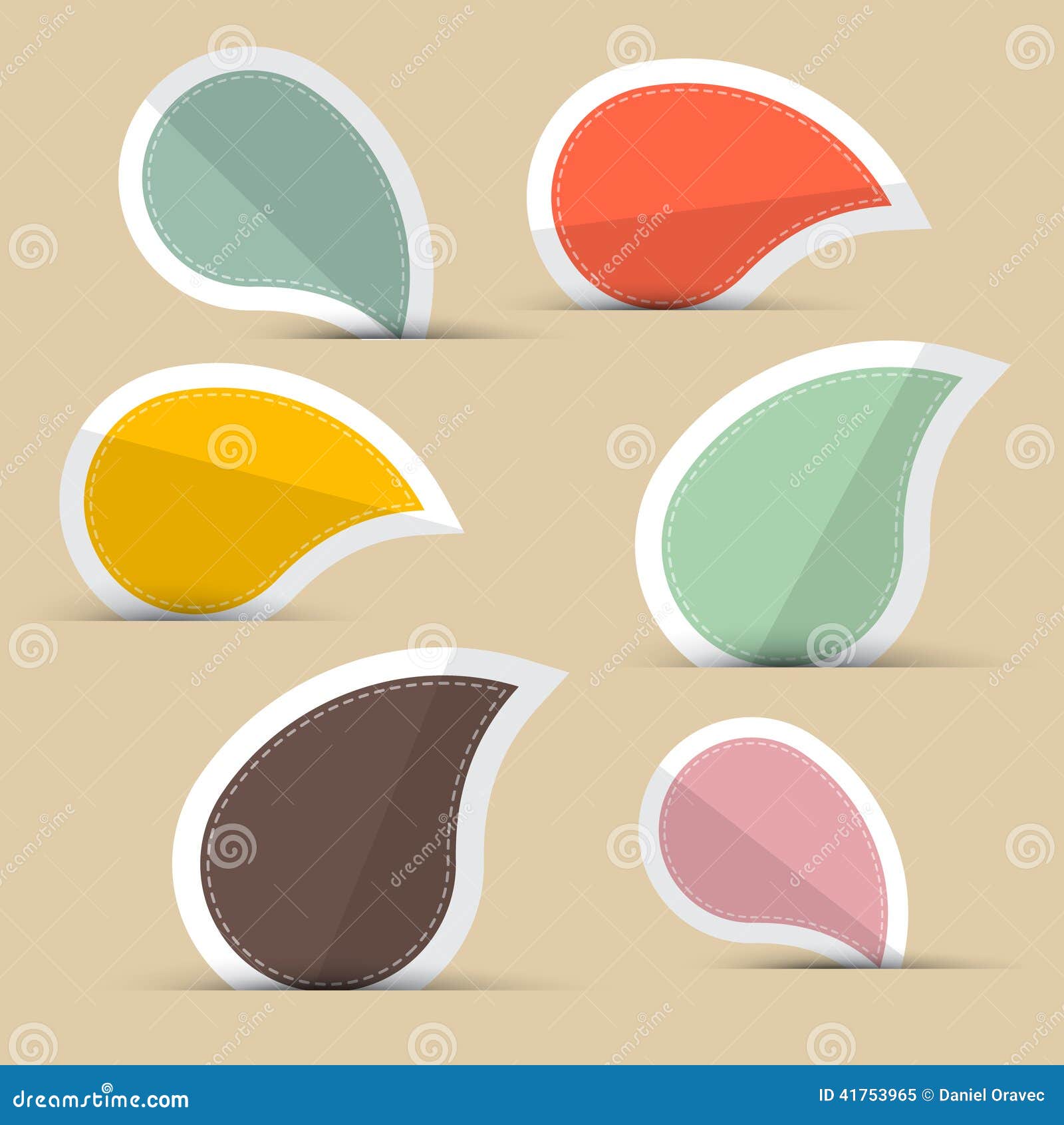 Paper Stickers With Medical Symbols Stock Illustration | CartoonDealer ...