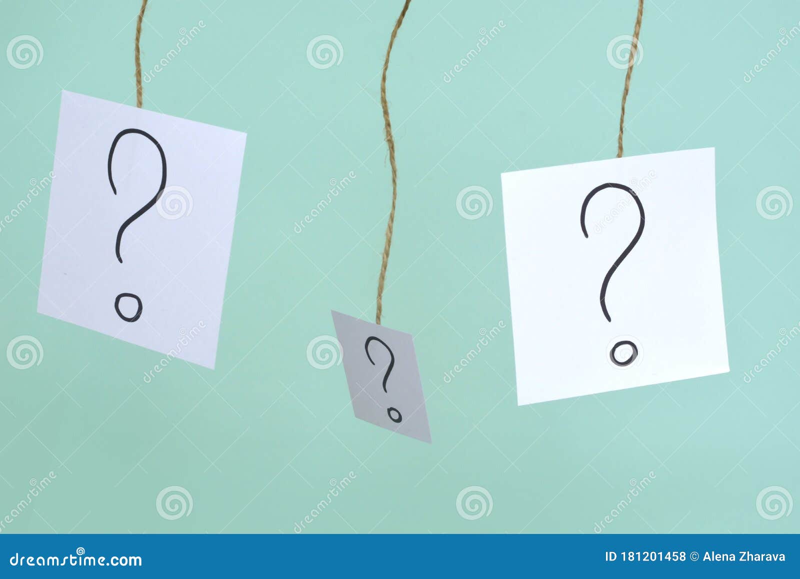 Paper Stickers with a Question Mark , Concept for Solving the Problem ...