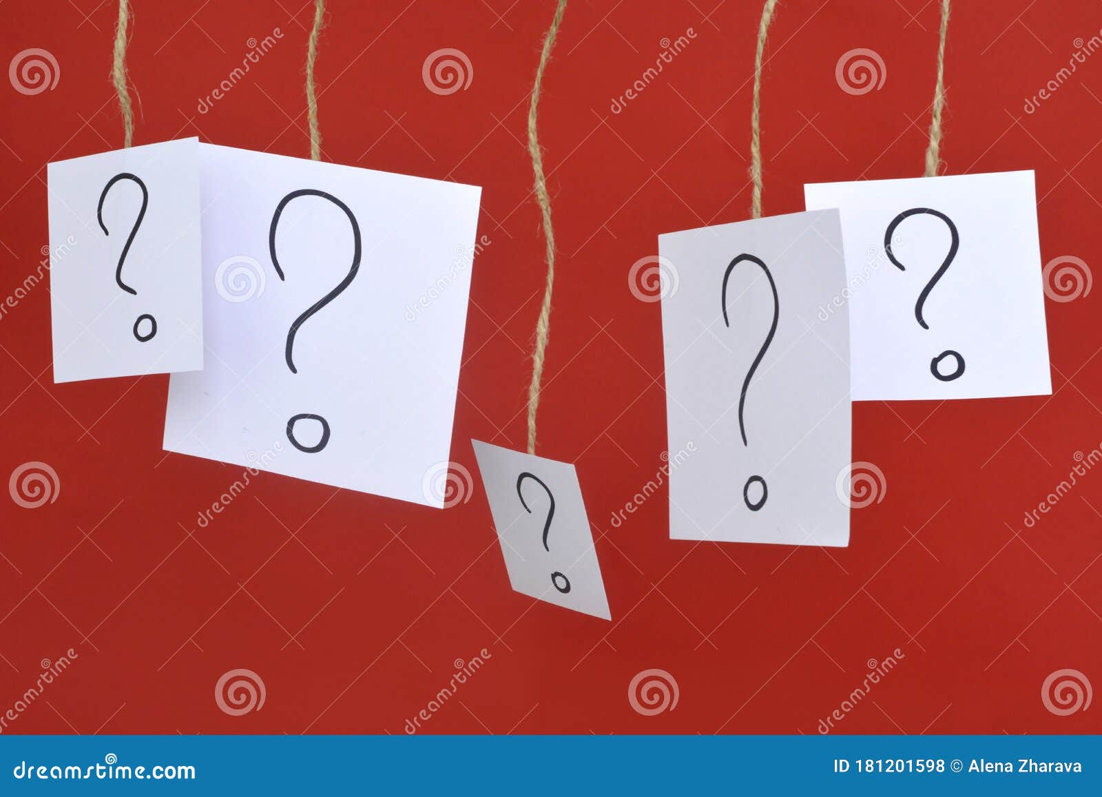 Paper Stickers with a Question Mark , Concept for Solving the Problem ...