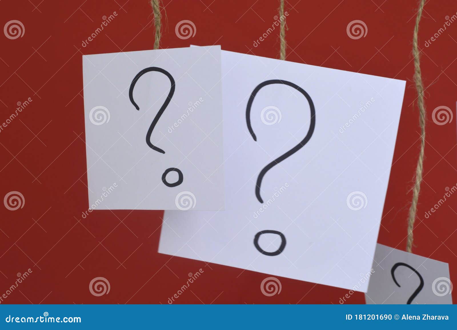 Paper Stickers with a Question Mark , Concept for Solving the Problem ...