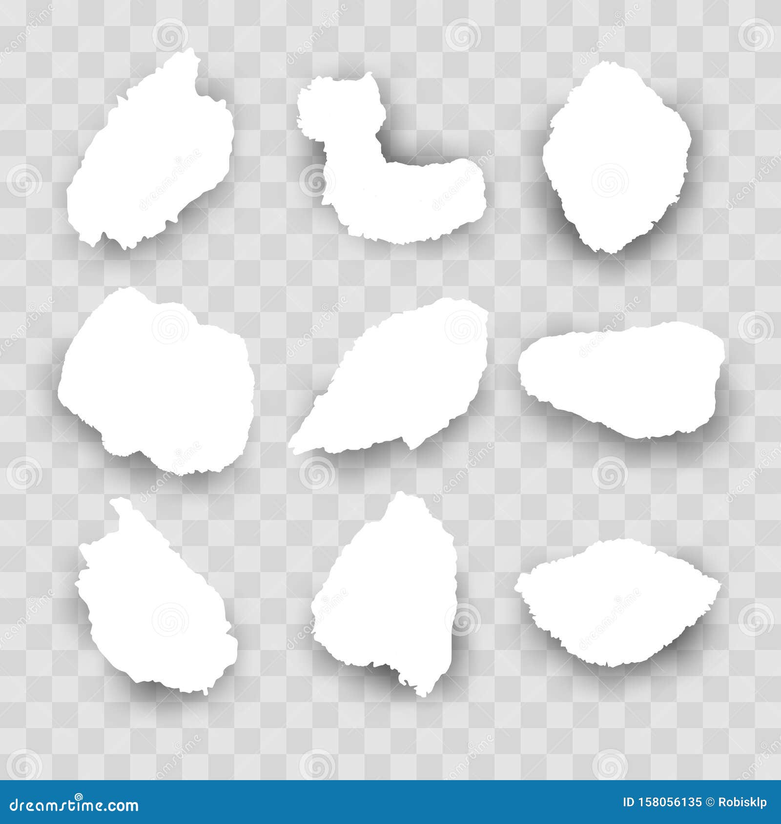 Paper Stickers with Torn Edges Stock Vector - Illustration of vintage ...