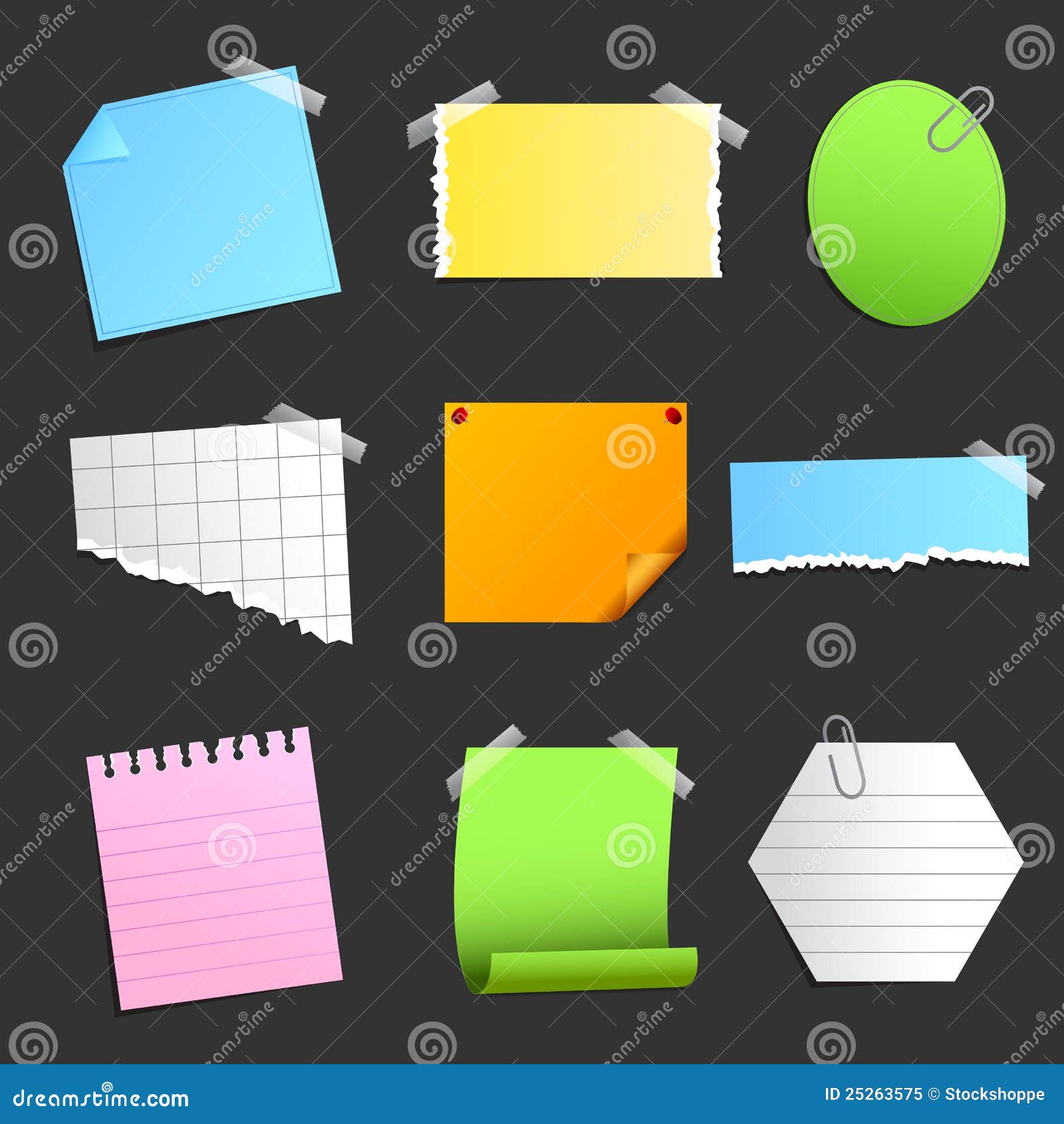 Paper Sticky Note stock vector. Illustration of note - 25263575