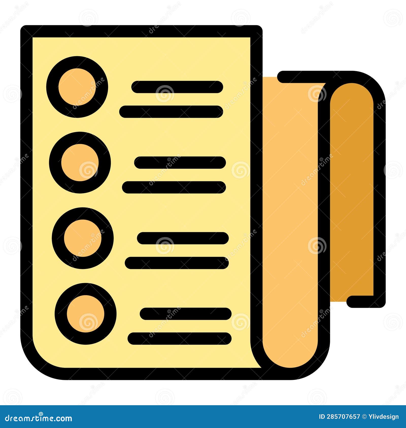Paper Store Icon Vector Flat Stock Illustration - Illustration of shop ...
