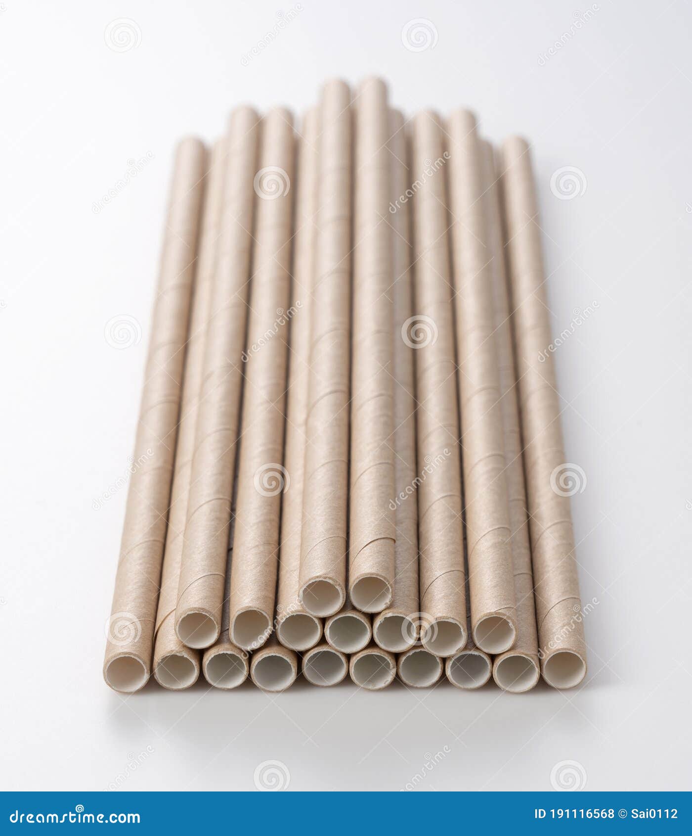 Paper Straws on a White Background Stock Photo - Image of equipment ...