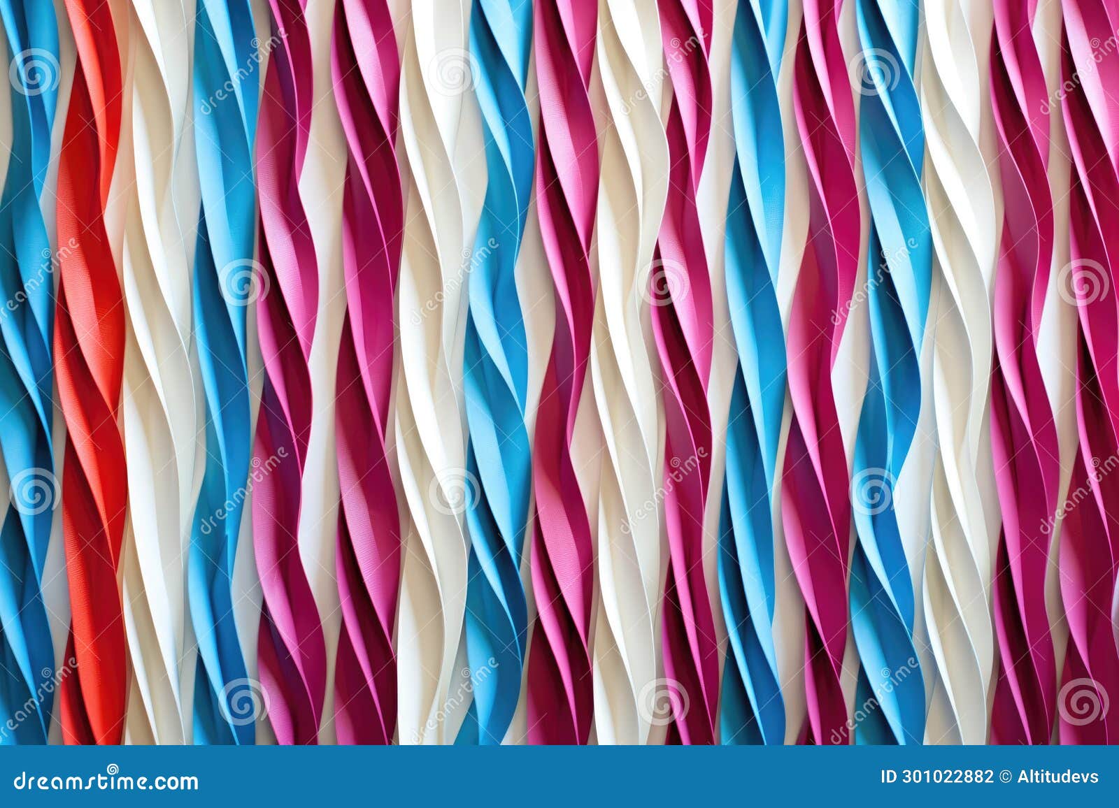 Paper Streamers Arranged in a Pattern on a Plain Background for Graphic ...
