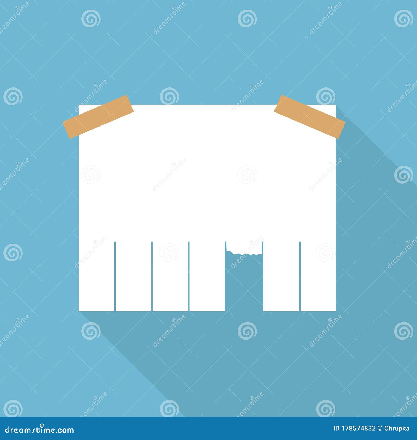 Paper Street Advertisement with Tear Off Stripes Stock Vector ...