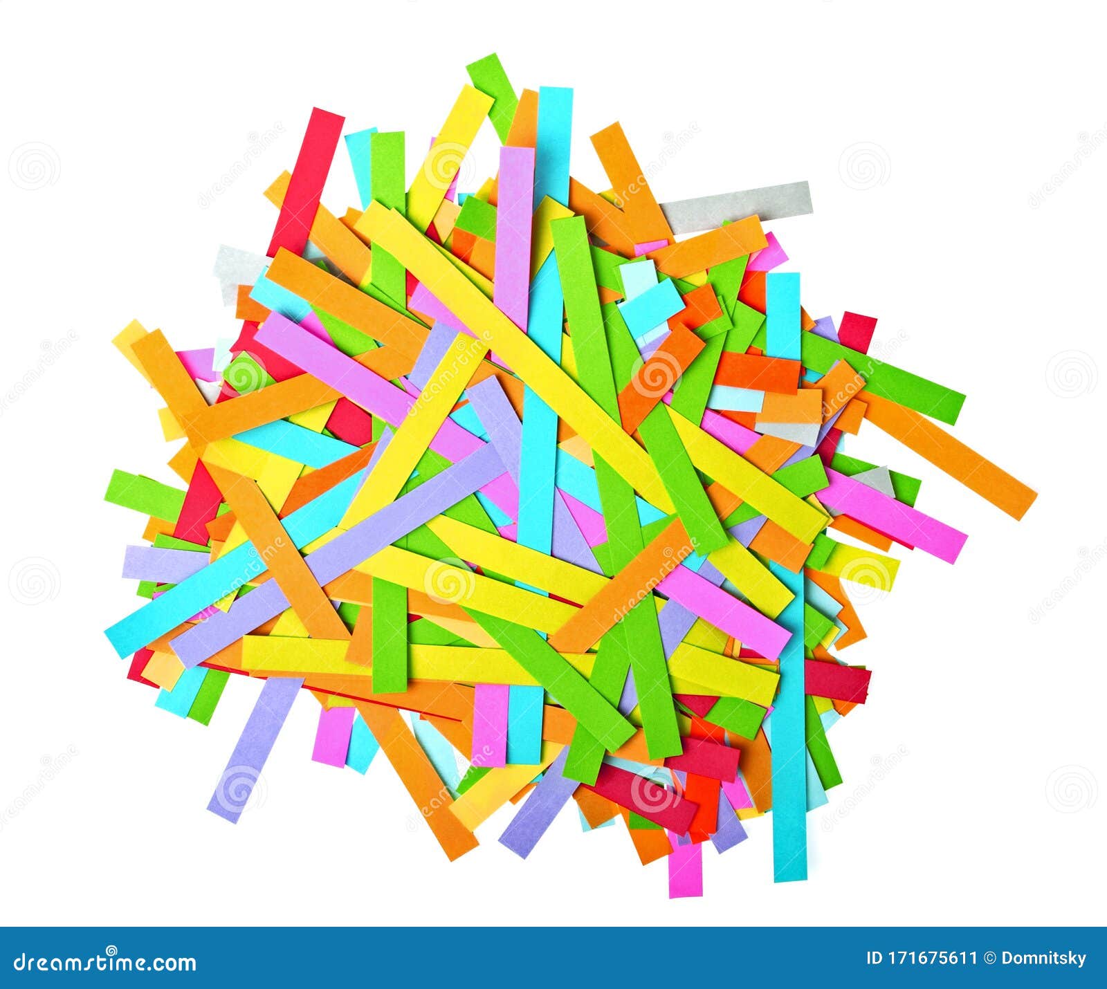 Paper Strips in Rainbow Colors Stock Image - Image of colors, design ...