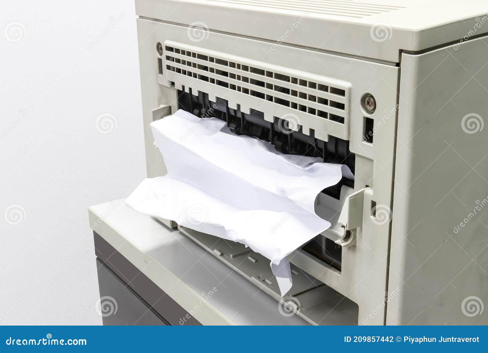 Paper Stuck, Paper Jam in Printer Stock Photo - Image of copier ...