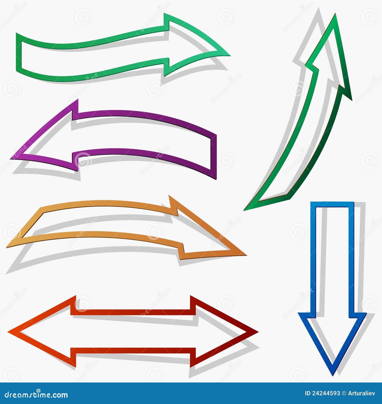 Paper style arrows stock vector. Illustration of banner - 24244593