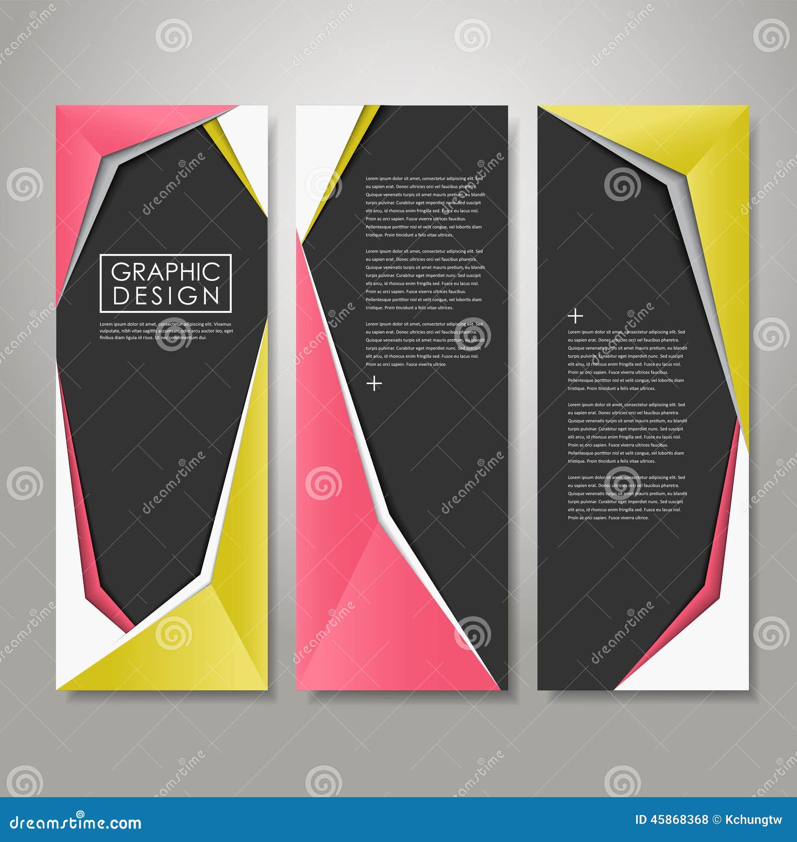 Paper Style Design for Banners Set Template Stock Vector - Illustration ...