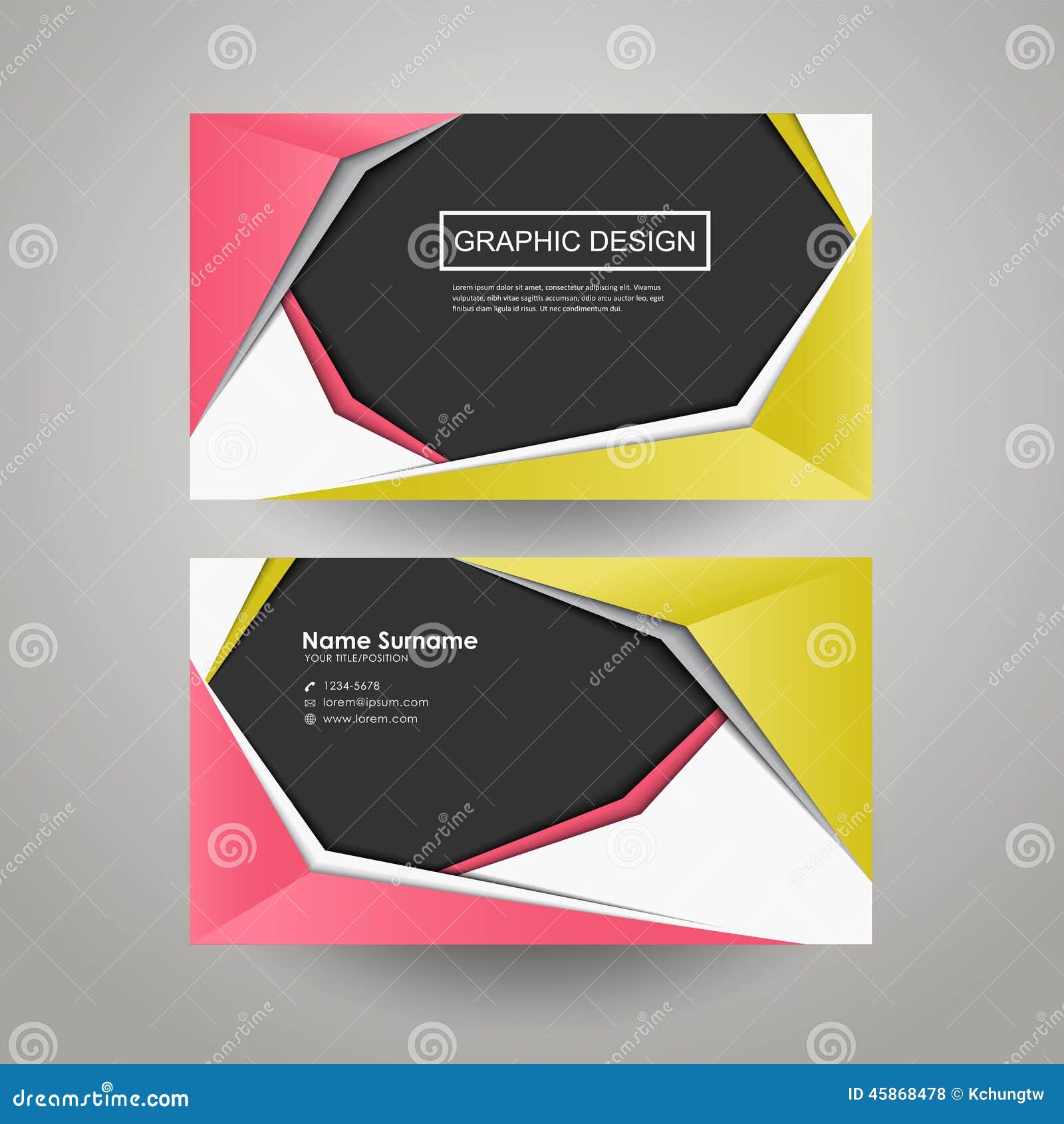Paper Style Design for Business Card Template Stock Vector ...
