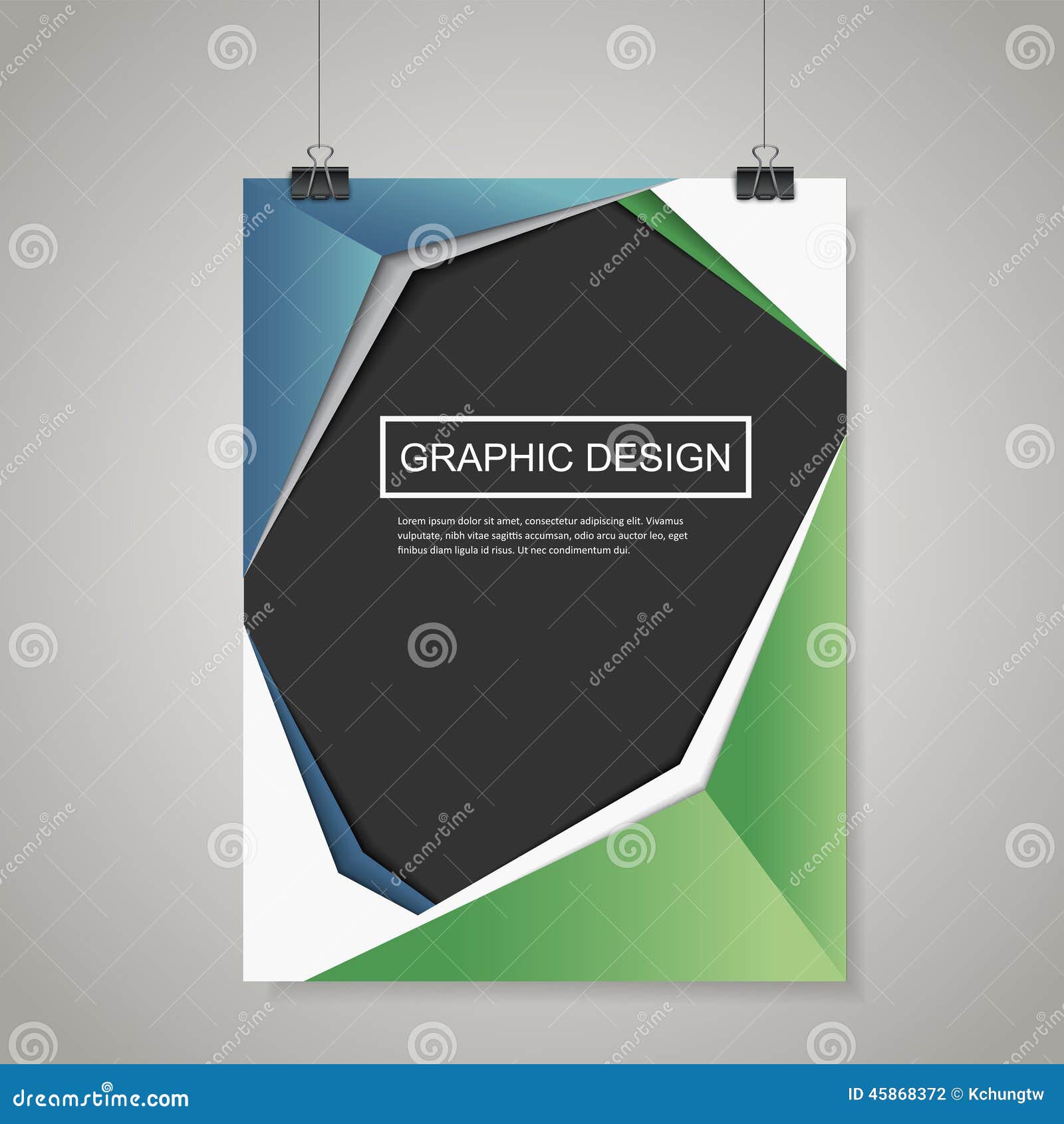 Paper Style Design for Poster Template Stock Vector - Illustration of ...