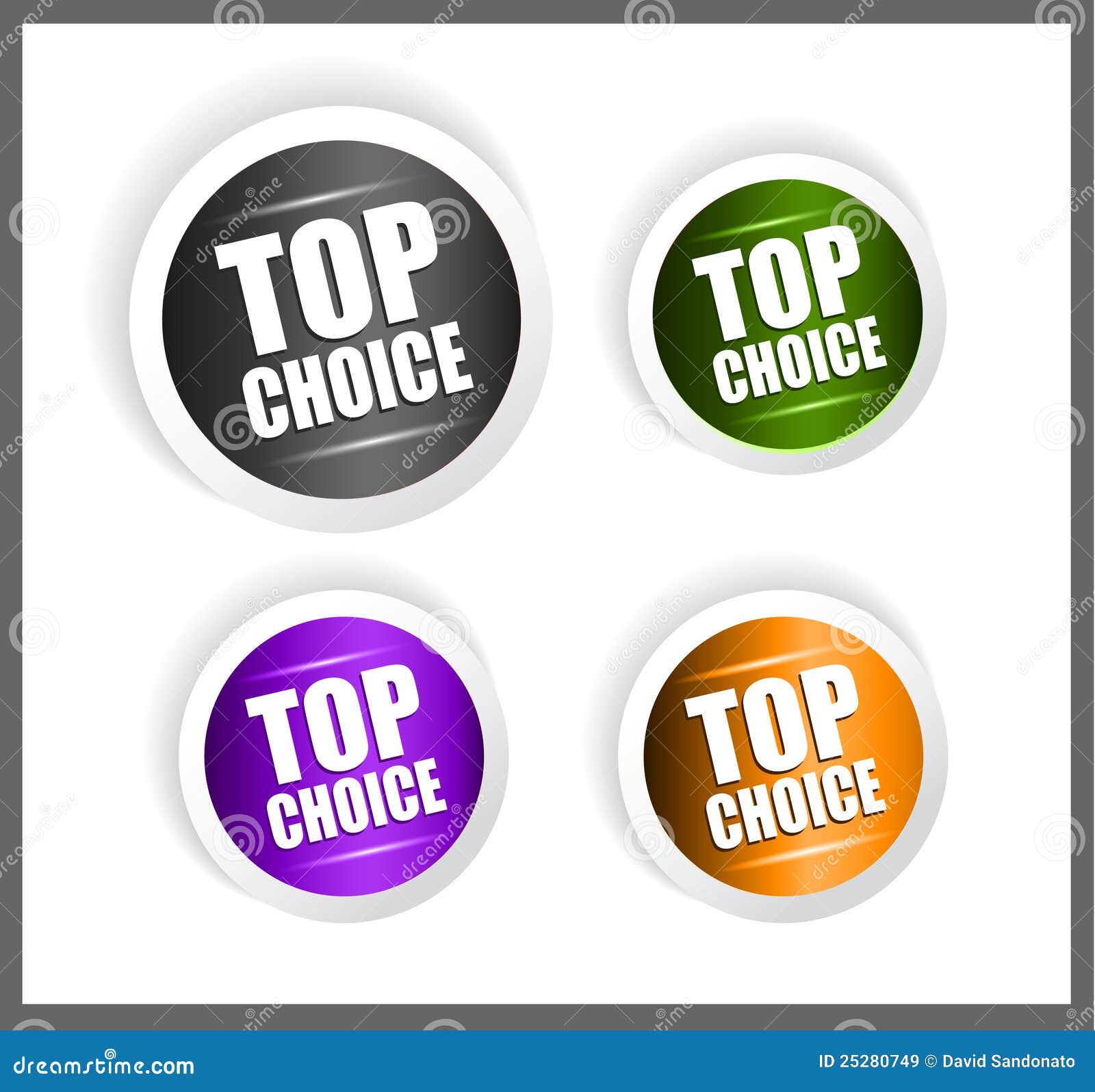 Paper Style Labels with 3 Choices. Stock Vector - Illustration of ...