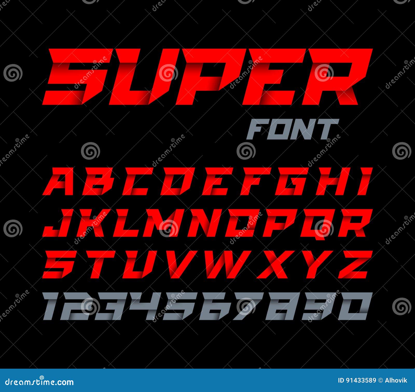 Paper style Super font stock vector. Illustration of fast - 91433589