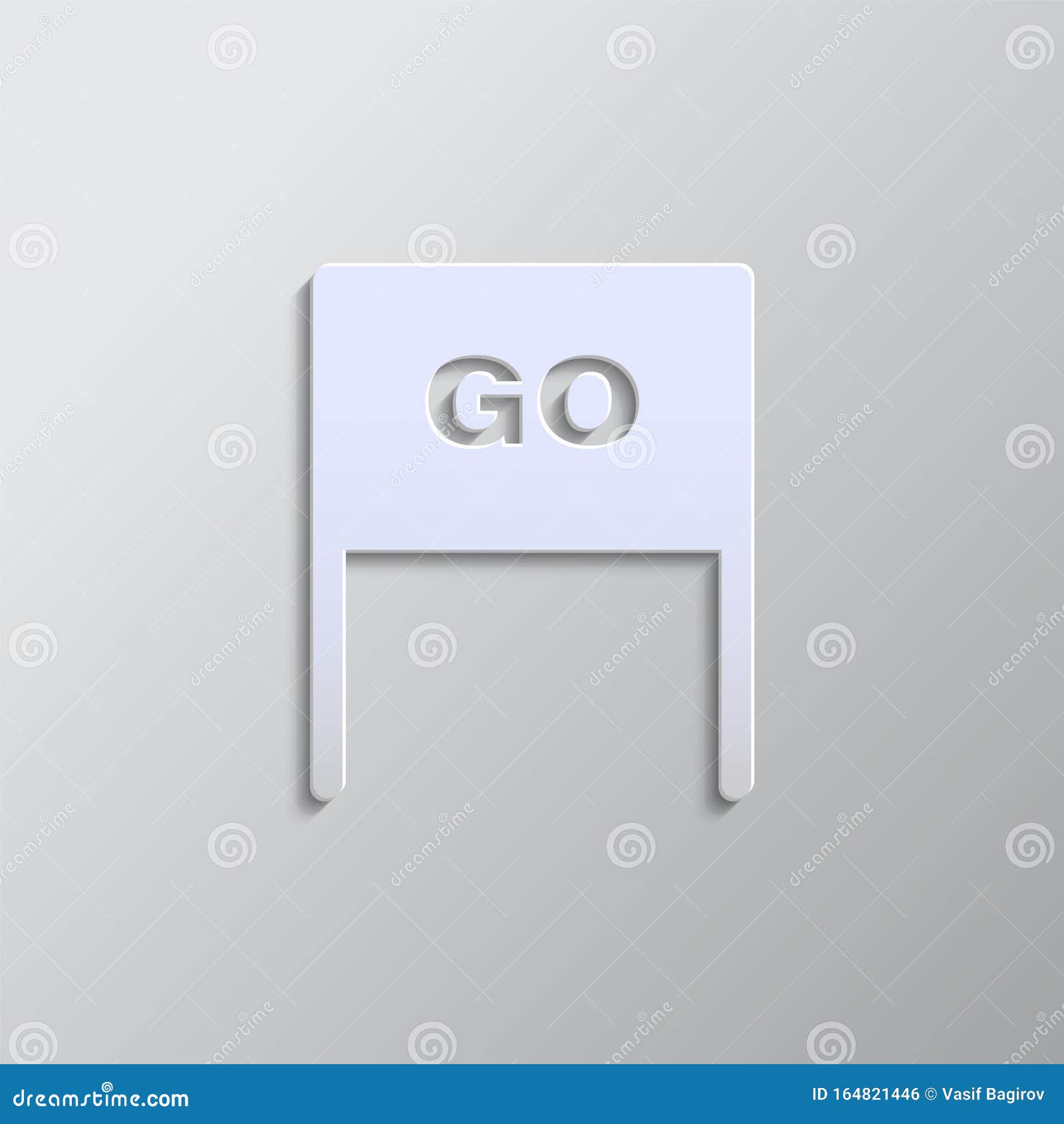 Paper Style Vector Icon, Flag, Go, Launch Paper Style, Icon Stock ...