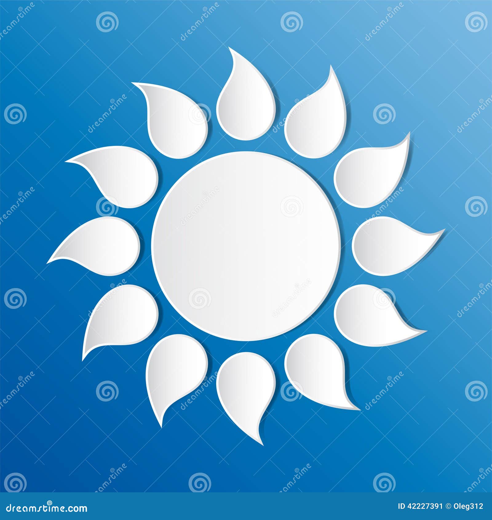 Paper sun stock illustration. Illustration of isolated - 42227391