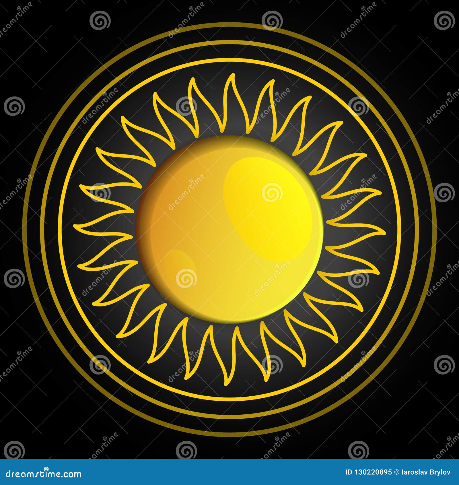 Paper Sun in Blue Sky and White Clouds Vector Stock Vector ...