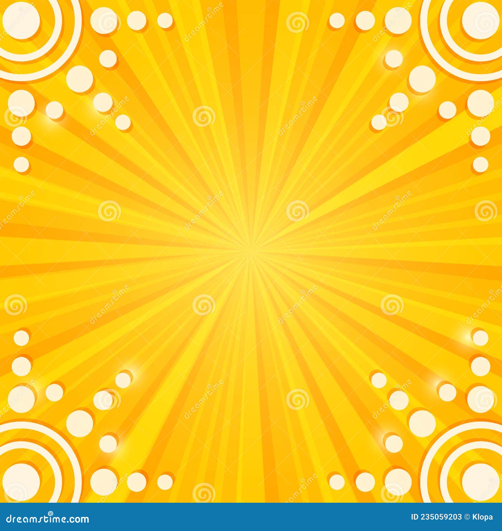 Paper Sun on Stripe Yellow Background Stock Vector - Illustration of ...