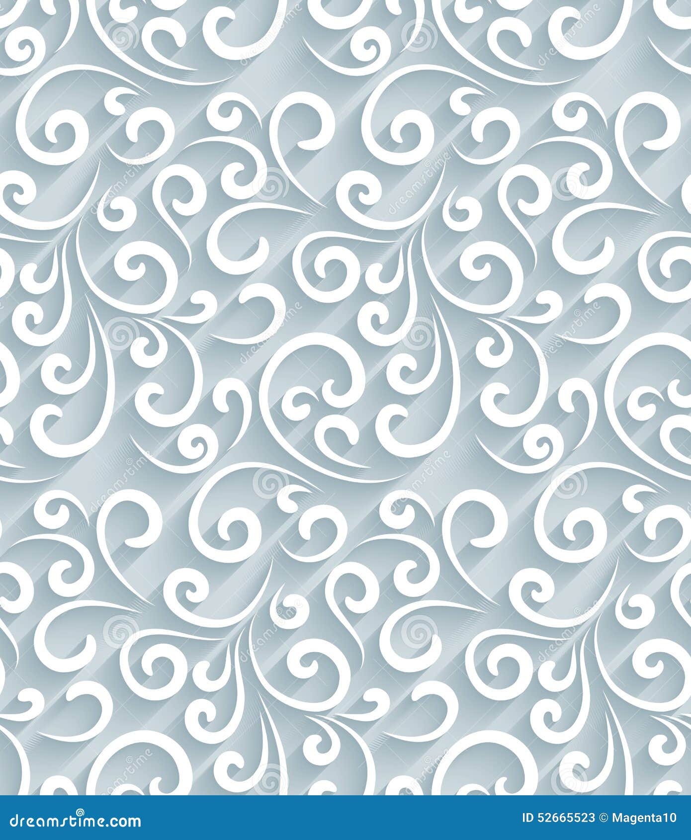 Paper swirls pattern stock vector. Illustration of damask - 52665523