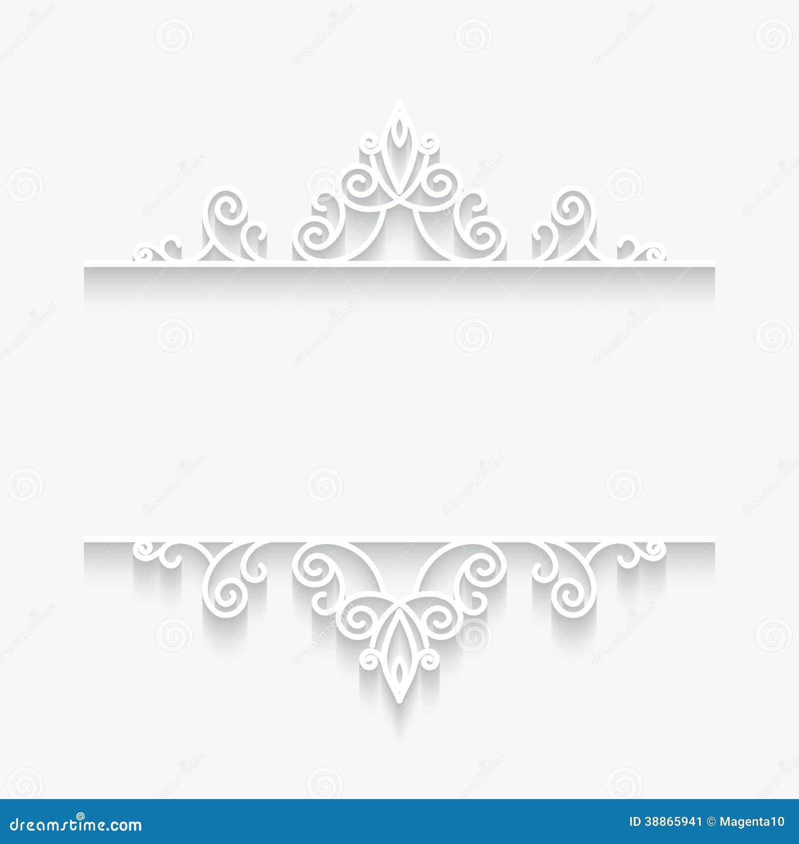 Paper swirly frame stock vector. Illustration of decorative - 38865941
