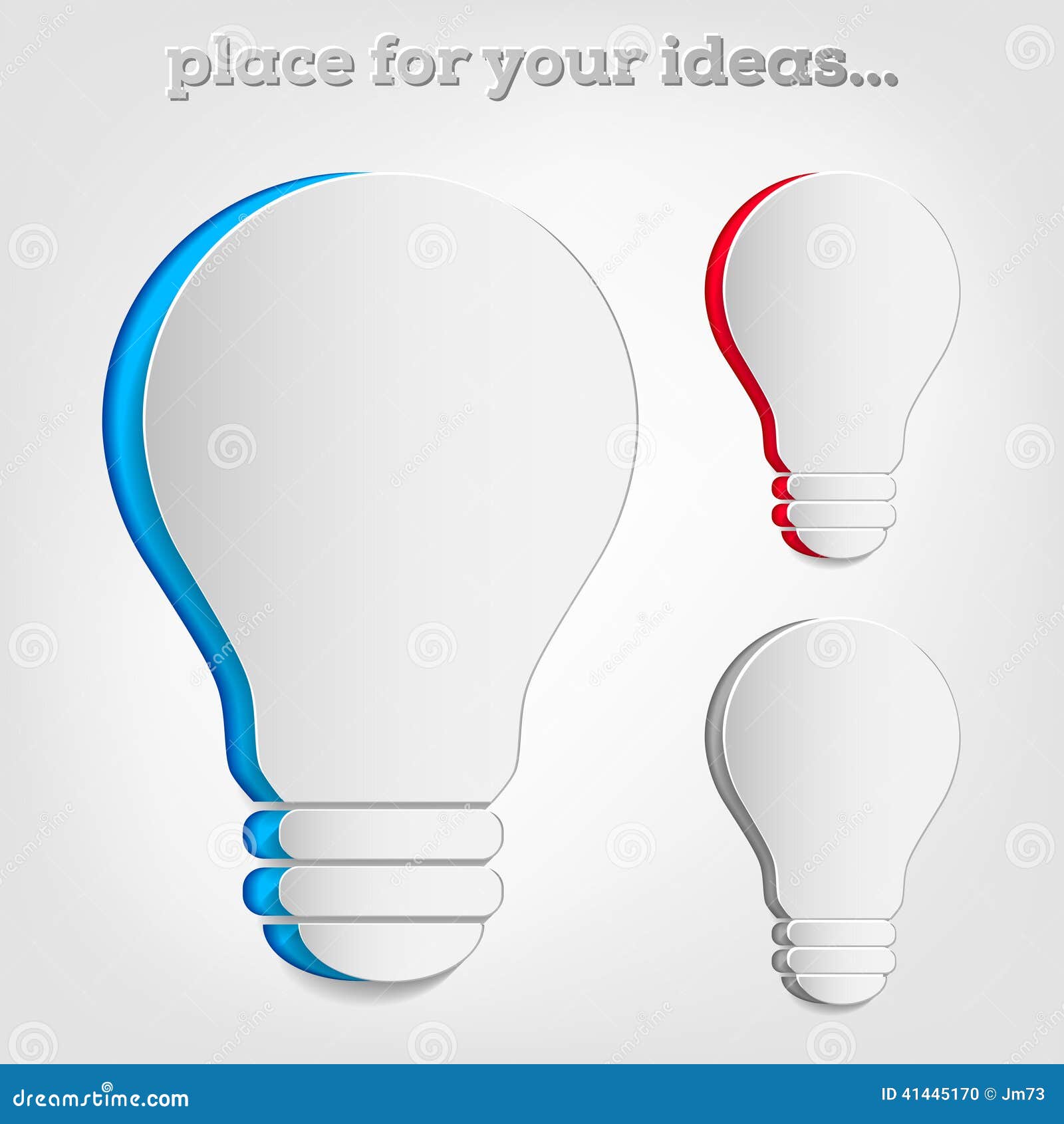 Paper Symbol of Bulb As a Sticker - Idea Concept Stock Vector ...