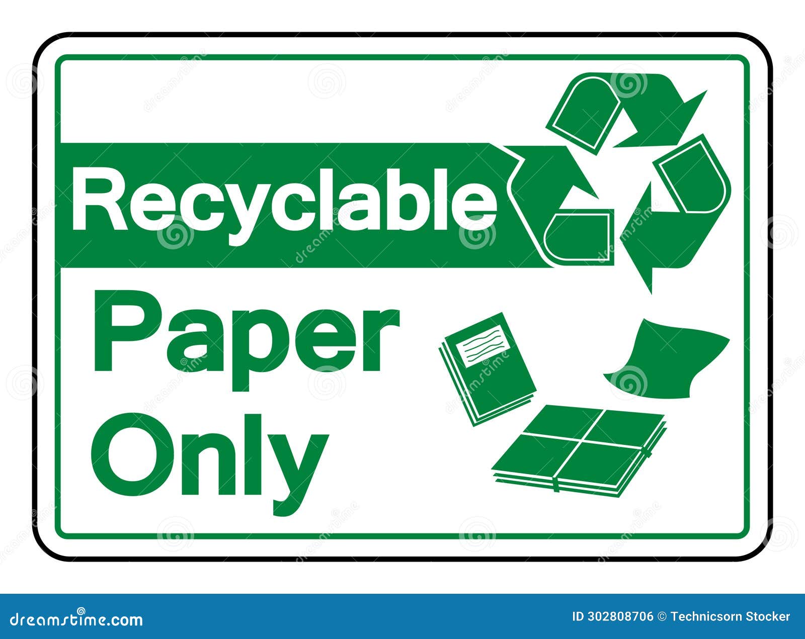 Paper only Symbol Sign ,Vector Illustration, Isolate on White ...