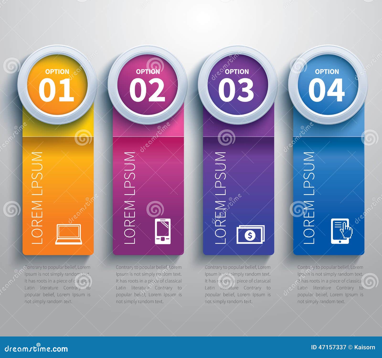 Paper tab infographic stock vector. Illustration of element - 47157337