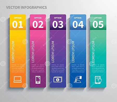Paper tab infographic stock vector. Illustration of label - 47157343