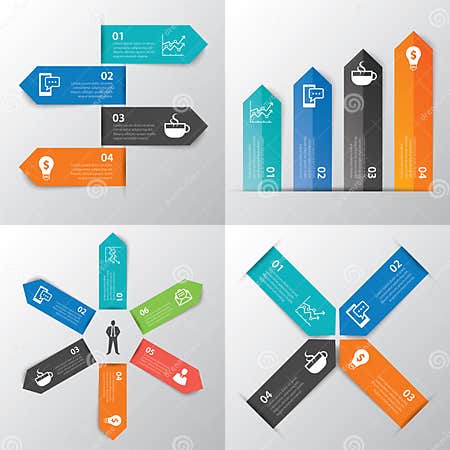 Paper tab infographic stock vector. Illustration of option - 54112374