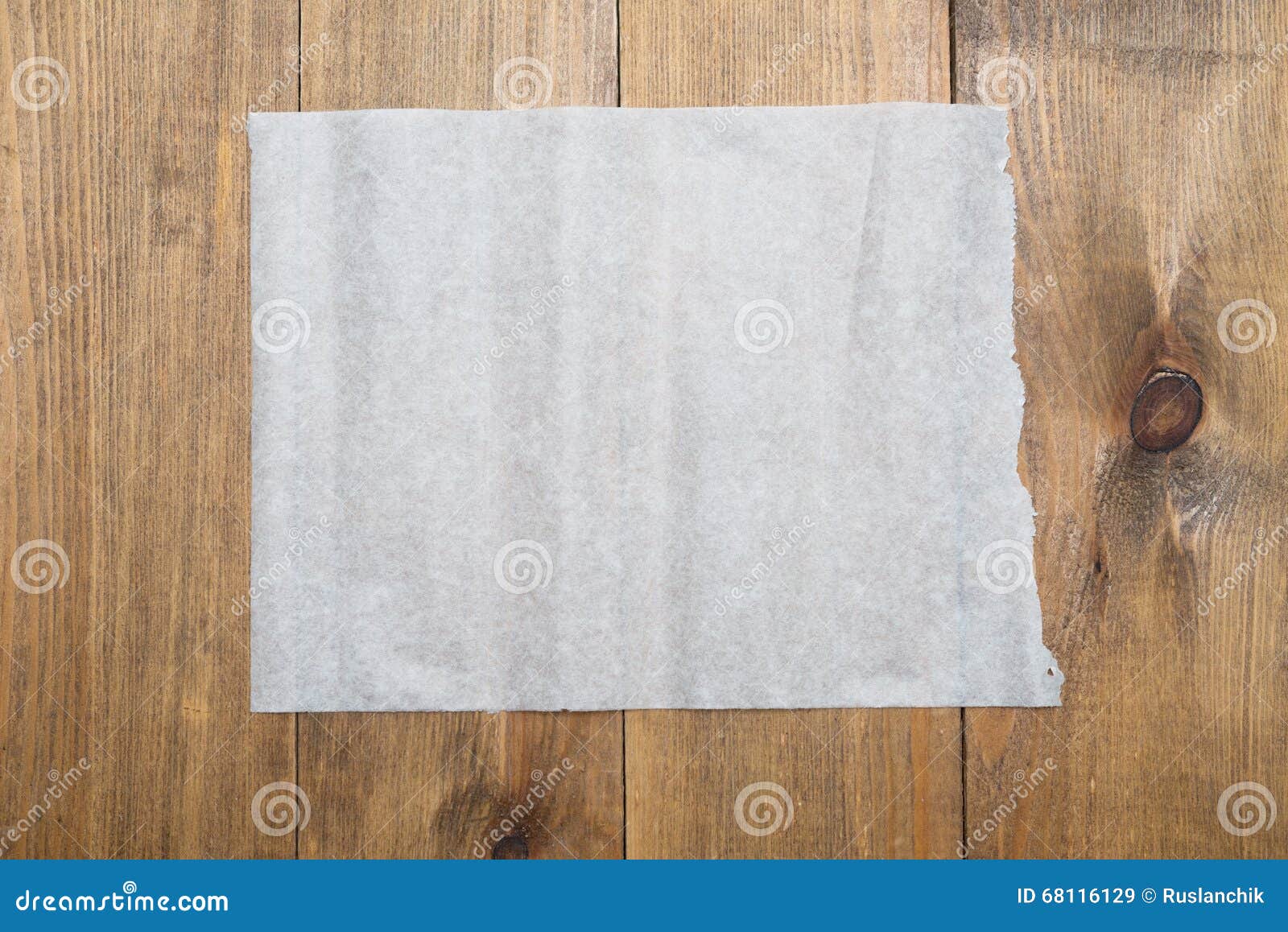 Paper on table stock image. Image of single, catering - 68116129