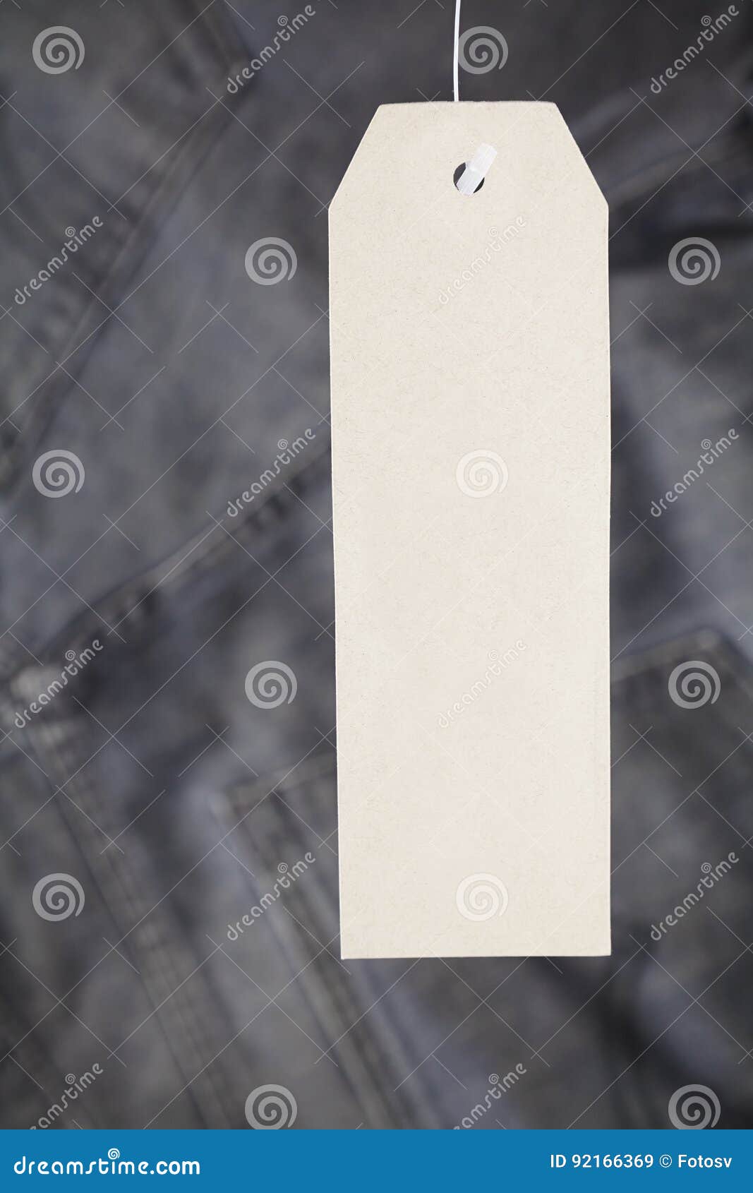 Paper tag on jeans stock image. Image of frame, mall - 92166369