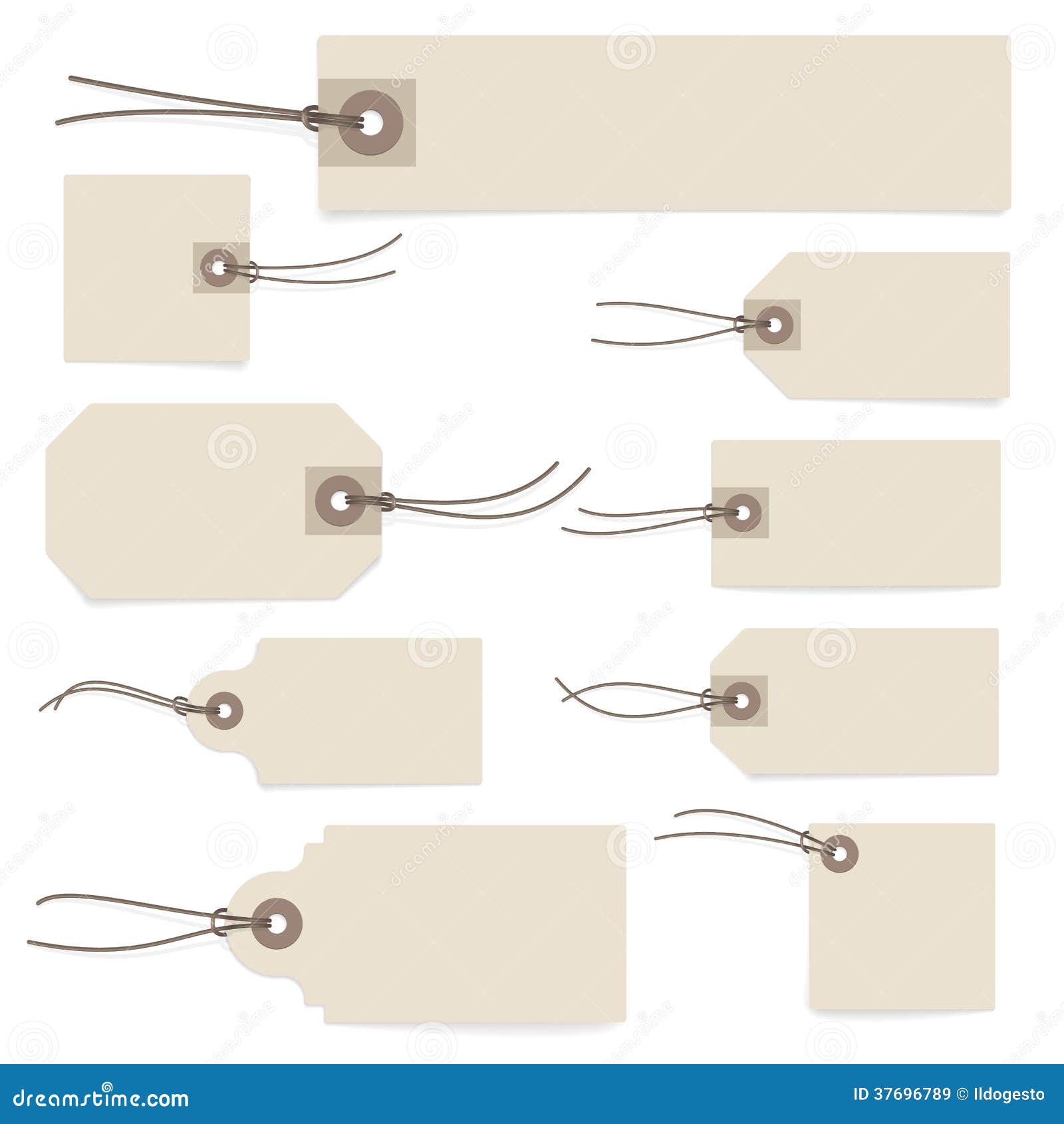 Paper tag set stock vector. Illustration of template - 37696789