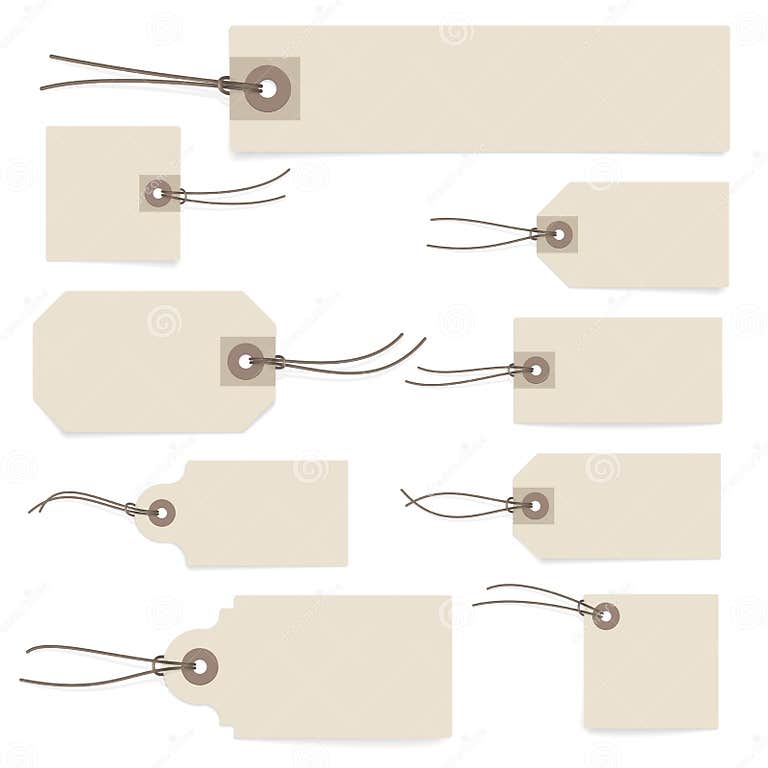 Paper tag set stock vector. Illustration of template - 37696789