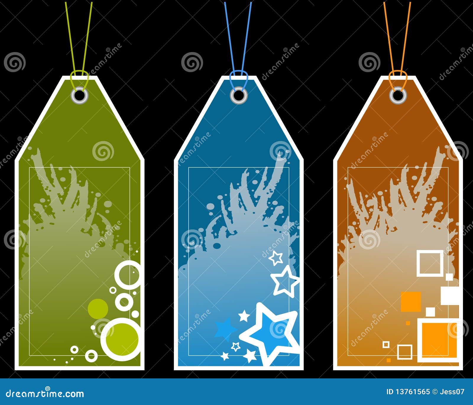 Paper tags with patterns stock illustration. Illustration of draw ...