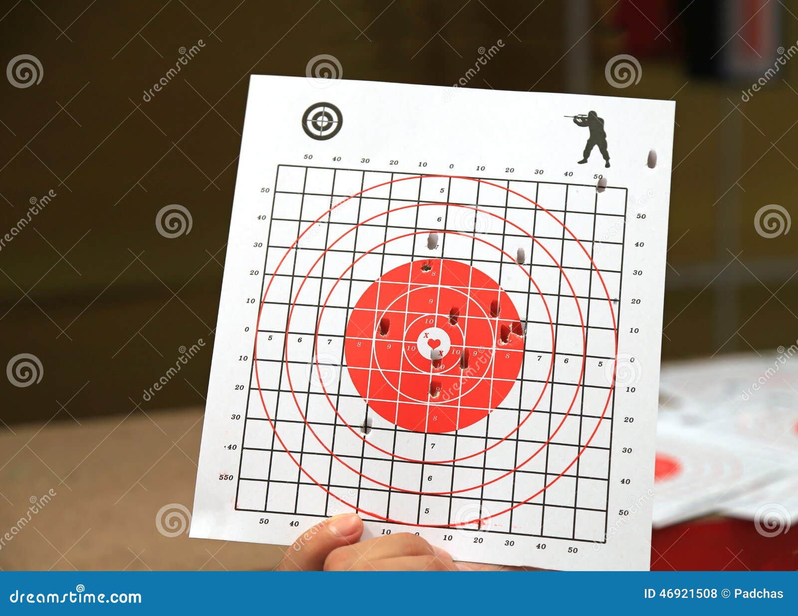 Paper target for shooting stock photo. Image of target - 46921508