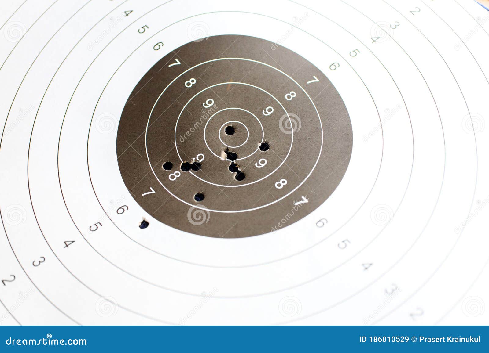 Paper Target for Shooting Practice Stock Image - Image of hole ...