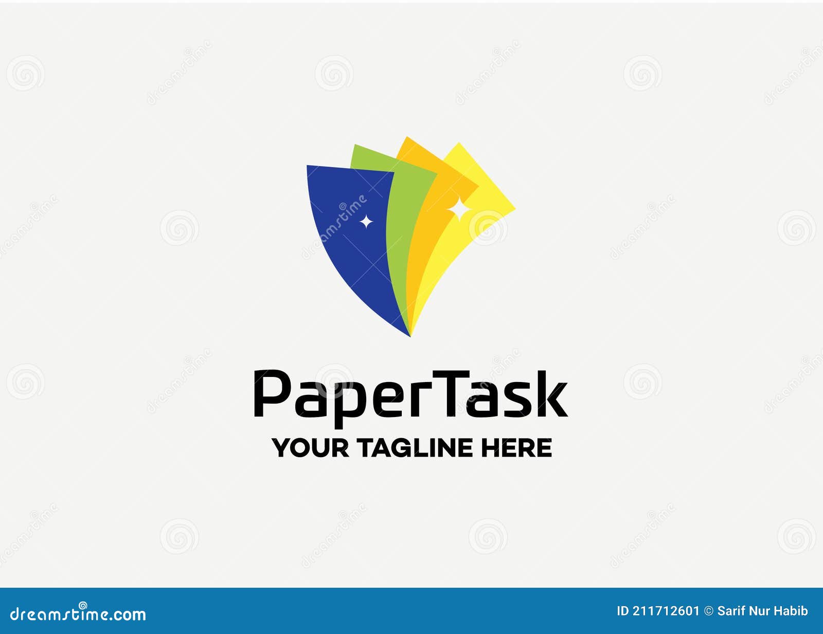 Paper Task Logo Design Template Stock Vector - Illustration of design ...