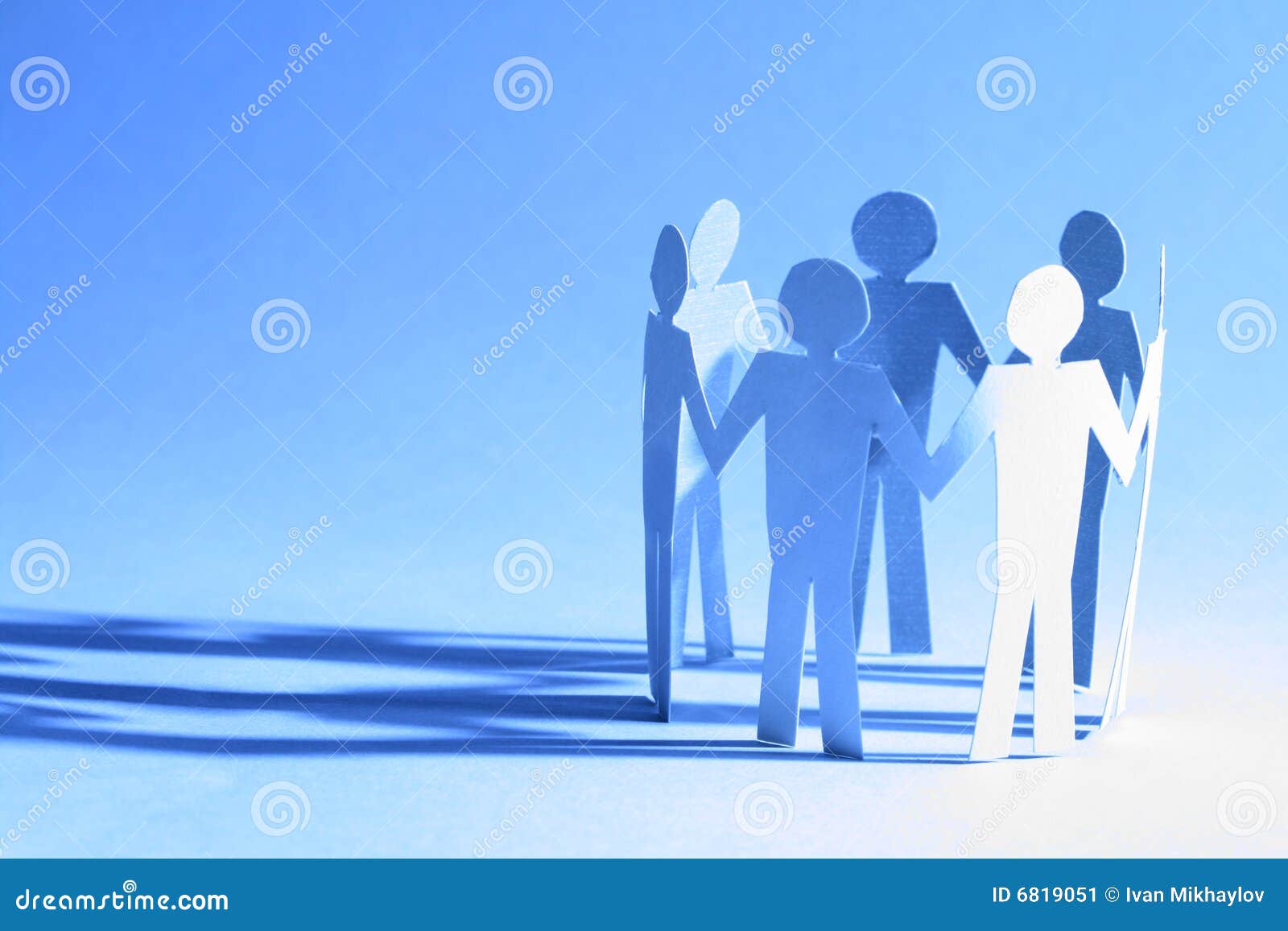 Paper team stock image. Image of community, painting, friendship - 6819051