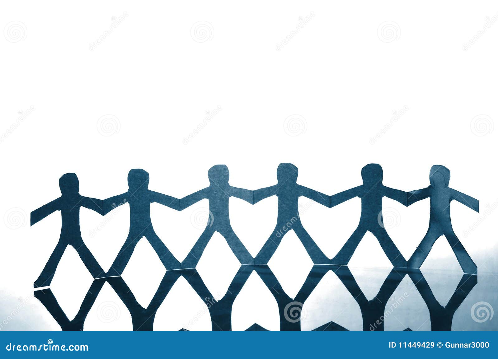 Paper Team Showing Teamwork Stock Image - Image of peace, partner: 11449429