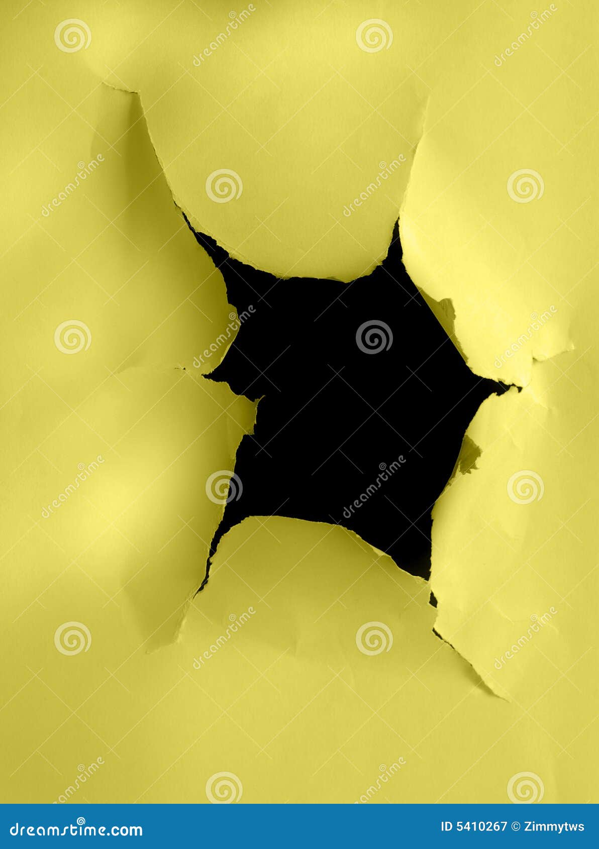Paper tear stock image. Image of impact, tear, force, hole - 5410267