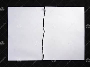 Paper tear to half stock photo. Image of plan, empty - 11398738