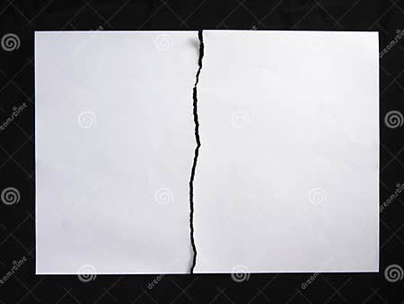Paper tear to half stock photo. Image of plan, empty - 11398738
