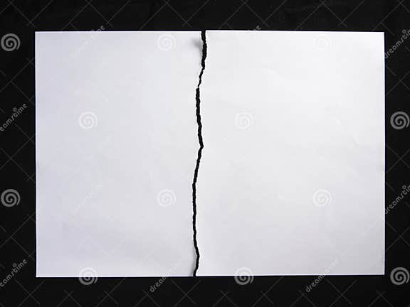 Paper tear to half stock photo. Image of plan, empty - 11398738