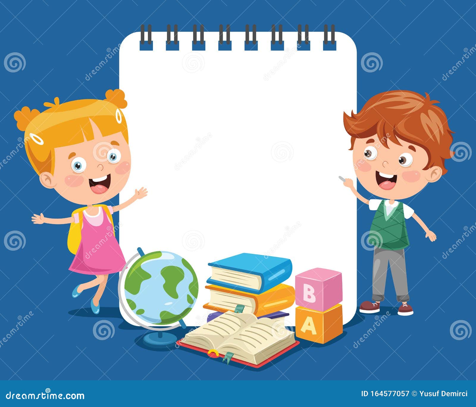 Paper Template Design for Children Education Stock Vector ...