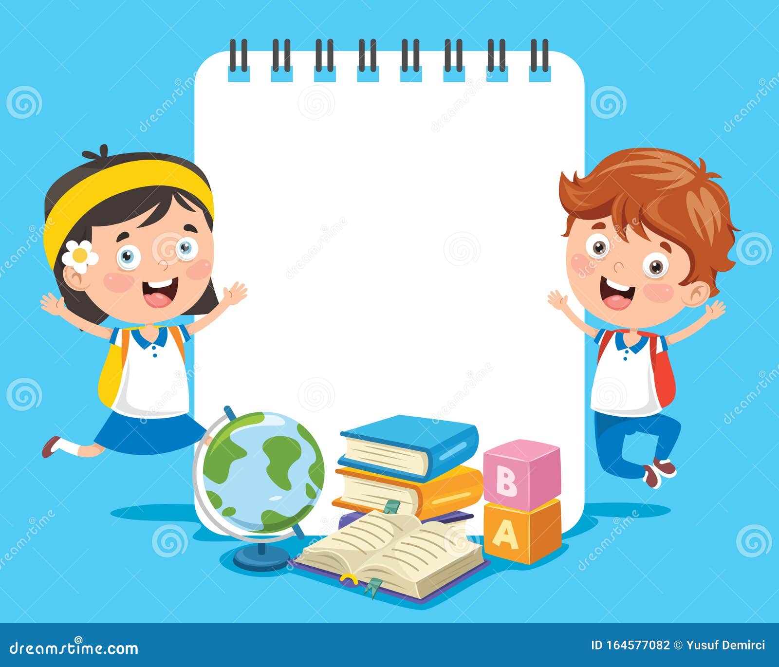 Paper Template Design for Children Education Stock Vector ...