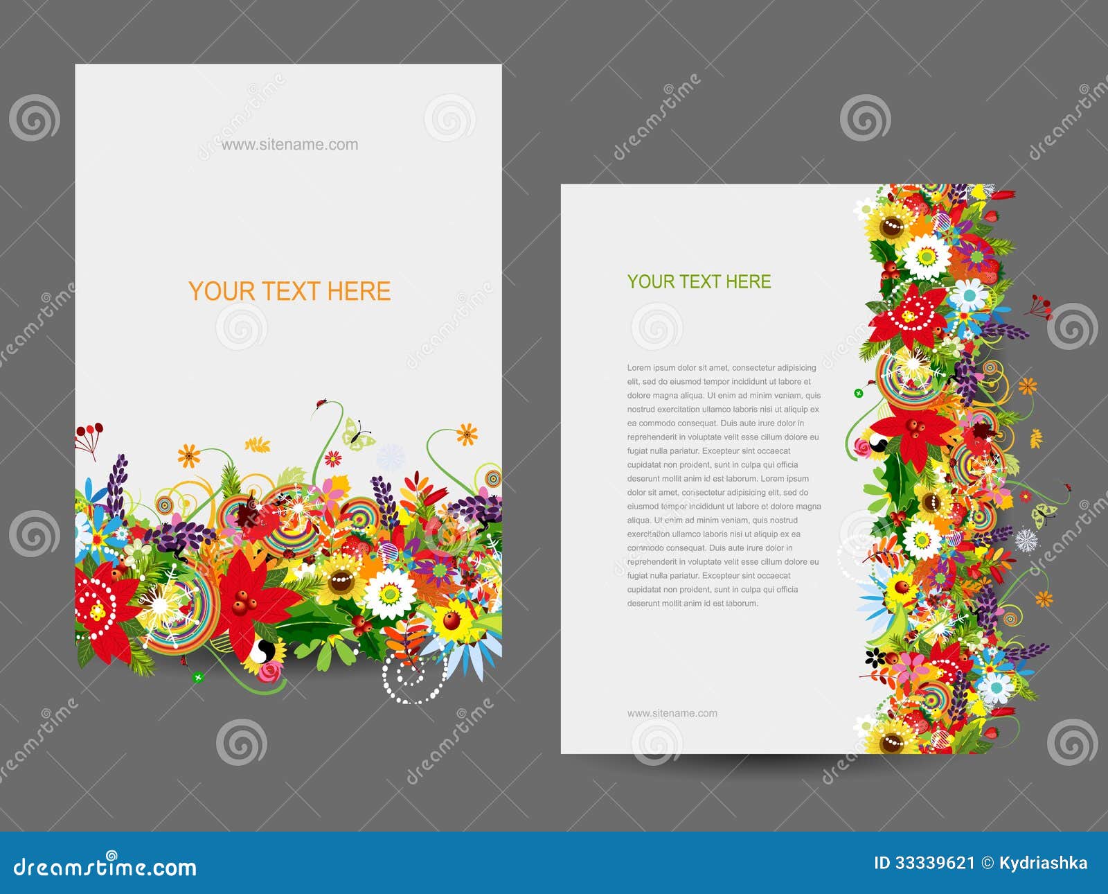 Paper Template, Floral Design Stock Vector - Illustration of design ...