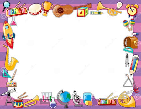 Paper Template with Instruments on Border Stock Vector - Illustration ...